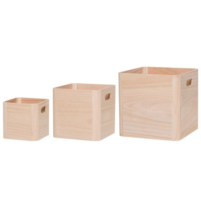 Puidust hoiukastid 3 tk komplektis